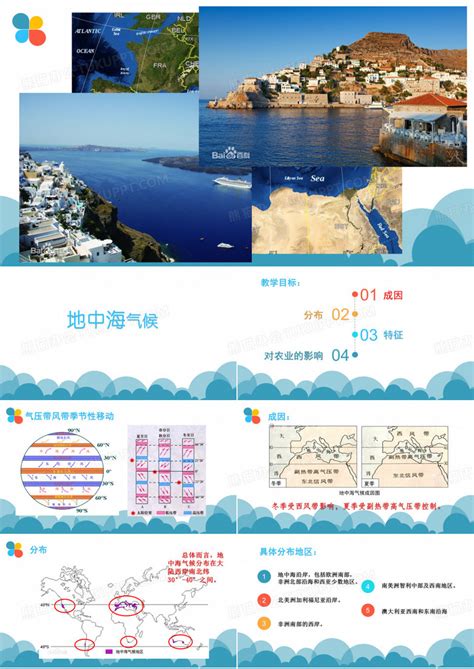 地中海气候PPT模板下载 编号qjvbrezp 熊猫办公