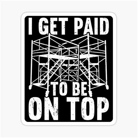 Scaffolder Scaffolding Sticker For Sale By Meddart Redbubble