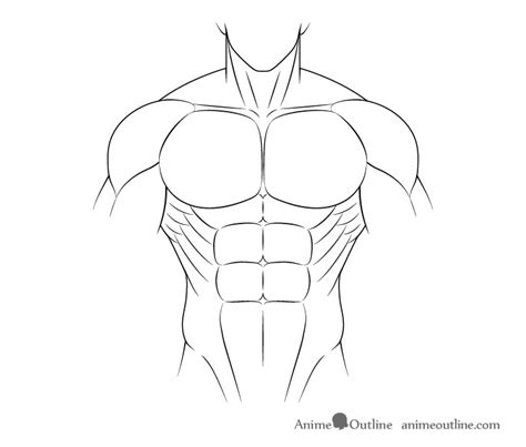 How To Draw Anime Muscular Male Body Step By Step Animeoutline