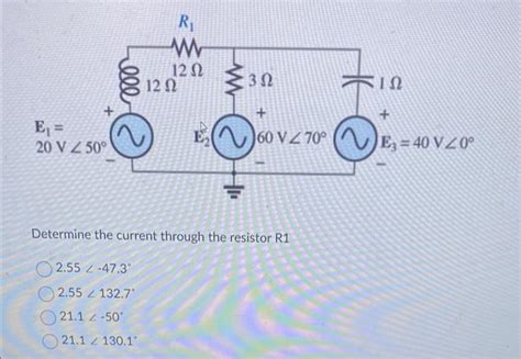 Solved Determine the current through the resistor R1 | Chegg.com