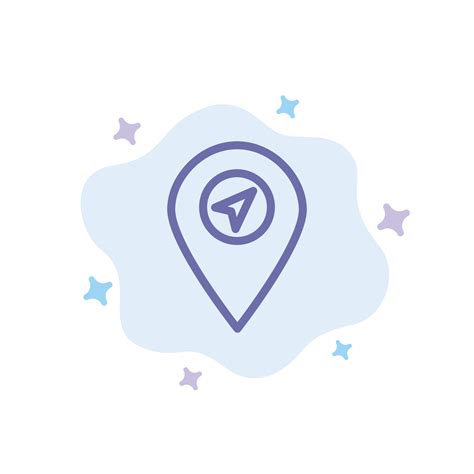 Location Map Pointer Blue Icon On Abstract Cloud Background 13119299