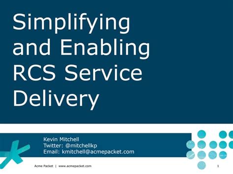 Simplifying And Enabling Rcs Service Delivery Ppt