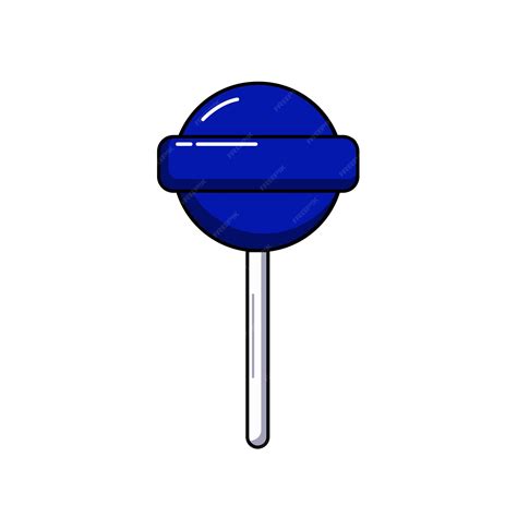 Premium Vector Blue Lollipop Vector Illustration Isolated On A White