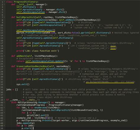 python multiprocessing nested dictproxy object won t permit use of