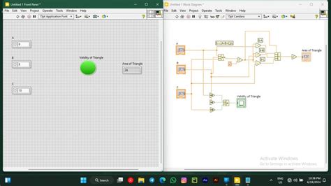 Joshua Onigbinde On Linkedin Day 5 With Labview I Created A Vi Where The Area Of A Triangle Of