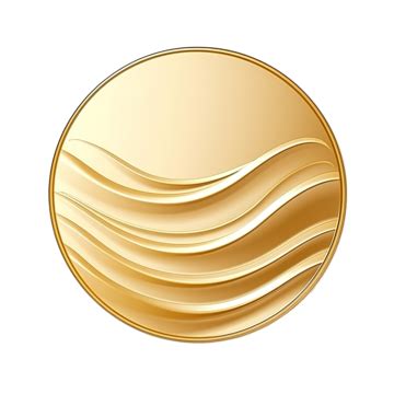 Distintivo De Círculo Ondulado Dourado PNG Insígnia De Ouro