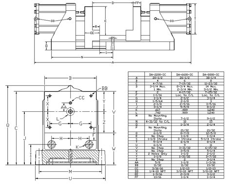 Heinrich Company Self Centering Vises With Double Acting Cylinders