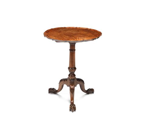 Bonhams A George Iii Carved Mahogany Tripod Table