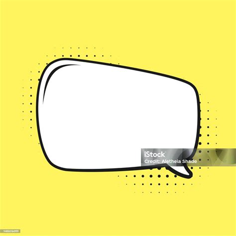 검은색 하프톤 그림자가 있는 복고풍 빈 만화 말풍선 벡터 일러스트레이션 텍스트 프레임 테두리 빈티지 디자인 팝 아트 스타일 검은색에 대한 스톡 벡터 아트 및 기타 이미지