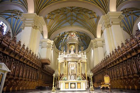 Cathedral Of Lima Lima Peru Editorial Image Image Of Latin Choir