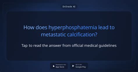 How Does Hyperphosphatemia Lead To Metastatic Calcification