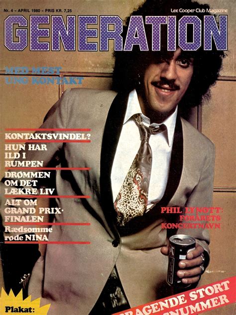 Thin Lizzy Phil Lynott And Band Members 1980 Generation Magazine And