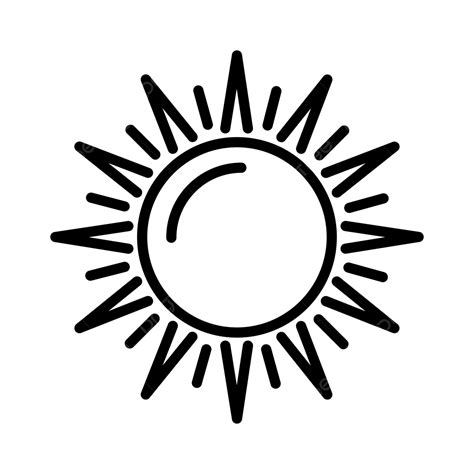 Sun Outline Drawing