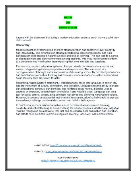 ENG101 GDB Solution Vu360 Vu360 Official Chat Whatsapp
