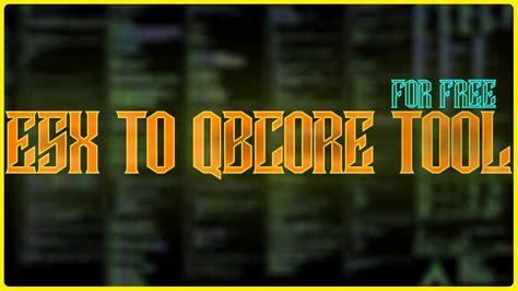 [free] Esx To Qbcore Tool Fivem Youtube