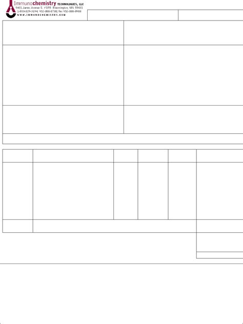 Invoice Form In Word And Pdf Formats