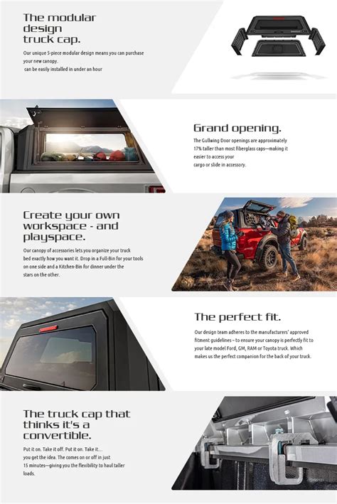 Truck Camper Shell Canopy For Ford F150 And Toyota Tundra
