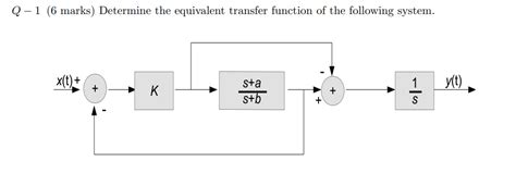 solved derive the equivalent transfer function of the