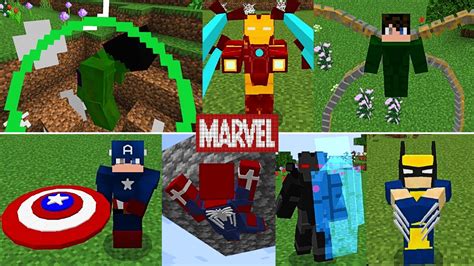 MARVEL Addon MCPE Mod De HEROES Para Minecraft PE YouTube