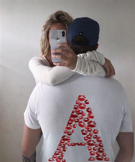 Initial Kissing Tshirt Personalized Note On The Label Valentine Ts