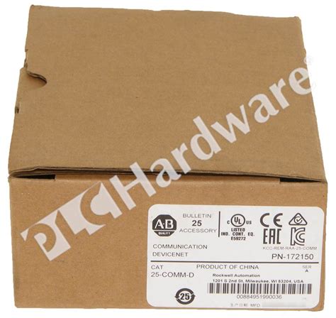 Plc Hardware Allen Bradley 25 Comm D Powerflex 525 Devicenet Comm Adapter