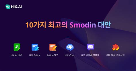 10가지 최고의 무료 Smodin 대안 및 경쟁자 Hix Ai