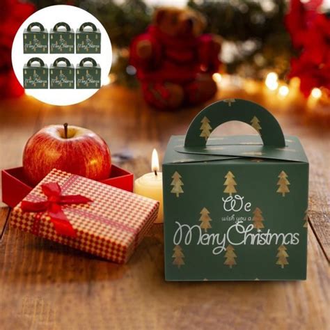 6pcs Boîtes Cadeaux Décoratifs De Noël Boîtes De Pommes Festival