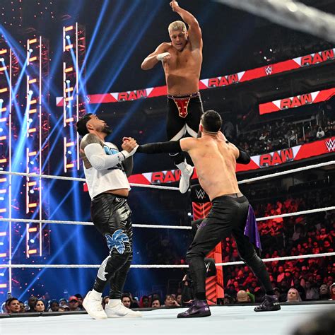 Jey Uso and Cody Rhodes vs Finn Bálor Monday Night Raw November 13