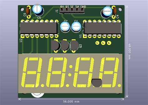 4 digits 7 segments cc display module with 74hc595 share project pcbway