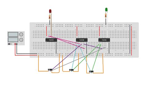 Circuit design Binary Full Adder | Tinkercad