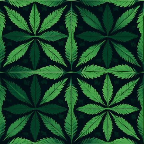 Premium Photo A Close Up Of A Green Leaf Pattern On A Black