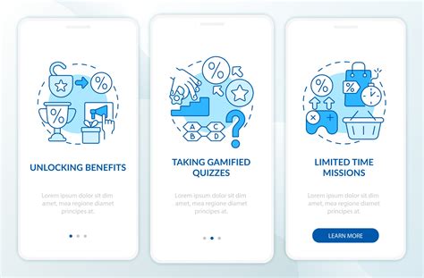 Loyalty Programs Examples Blue Onboarding Mobile App Page Screen 3428129 Vector Art At Vecteezy
