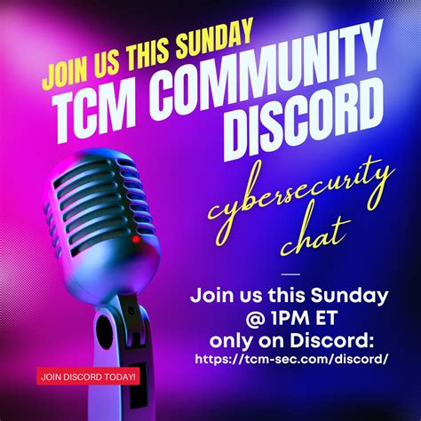 Tcm Security On Linkedin Be Sure To Join Our Discord Community This