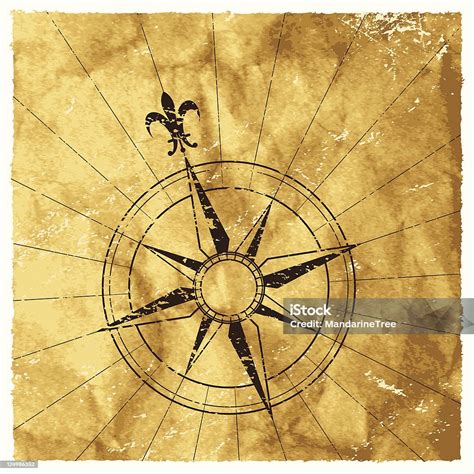 Ancient Compass Rose Map
