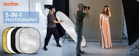 Godox Collapsible Photography Light Reflector 5 In 1 Oval Multi Disc