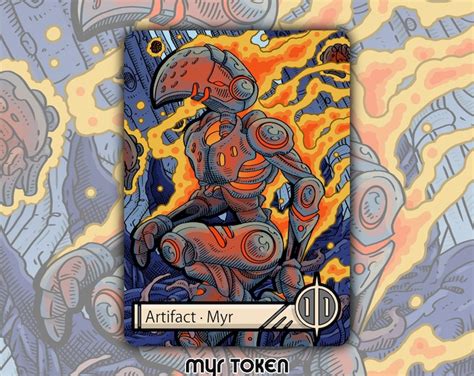 Myr Token Custom Altered MTG Magic The Gathering Fantasy Board Game Card Gaming Set