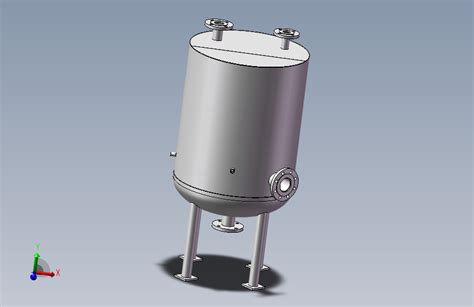 清洗罐300lsolidworks 2018模型图纸下载 懒石网