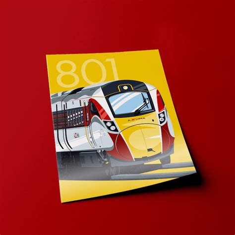 Class 801 Lner Azuma Locomotive Train Print Train Wall Art Boy Room