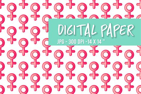 Pattern Of Pink Female Gender Symbol Graphic By Arts And Patterns