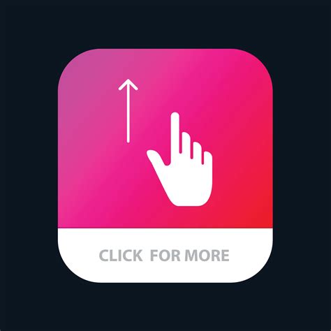 Up Finger Gesture Gestures Hand Mobile App Button Android And Ios Glyph