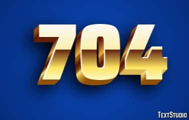 704 Text Effect and Logo Design Number