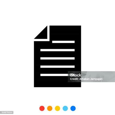 Dokumen Sederhana Atau File Glyph Ikon Vektor Dan Ilustrasi Ilustrasi