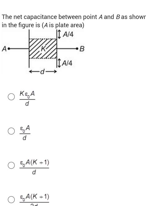 [answered] the net capacitance between point a and b as shown in the