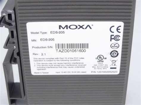 The Moxa Group Eds 205 Ethernet Switch