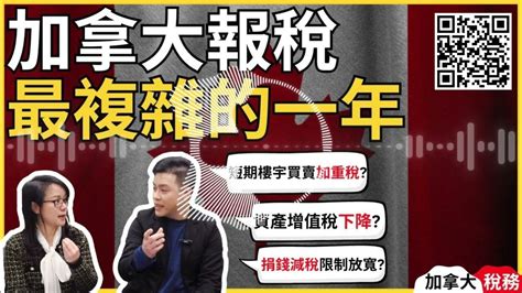 【podcast】加拿大2025最新報稅需知，今年是變化最大的一年！資產增值稅竟然下調？捐款減稅的優惠越來越好？知期樓宇買賣所得收益即將被打