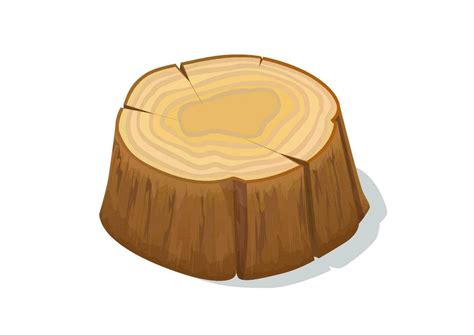 Isometric Wooden Tree Stump Vector Art At Vecteezy