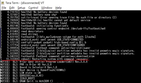 RCar H3 Flashing Android11 Image Failed In Fastboot Reboot Fastboot It Will Reboot Immediately