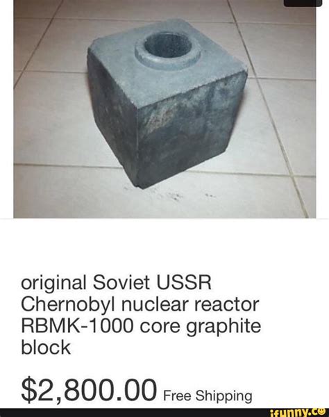 Original Soviet Ussr Chernobyl Nuclear Reactor Rbmk 1000 Core Graphite Block 2 800 00 Free