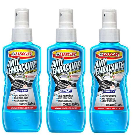 Anti Embaçante Para Vidros Spray 3 Unidades de 110 Casas Bahia