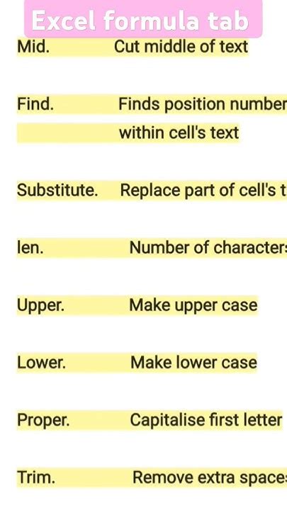 Excel Formula Tab Exceltutorialformula1 Excelshortcuts Exceltips Tranding Ytshorts Youtube